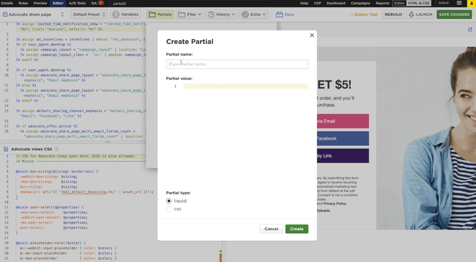 Introduction of HTML & CSS Template Partials - Talkable