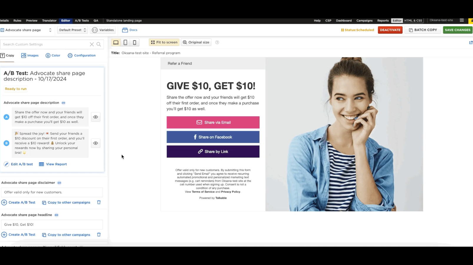 AI-Powered A/B Test Tool | Talkable