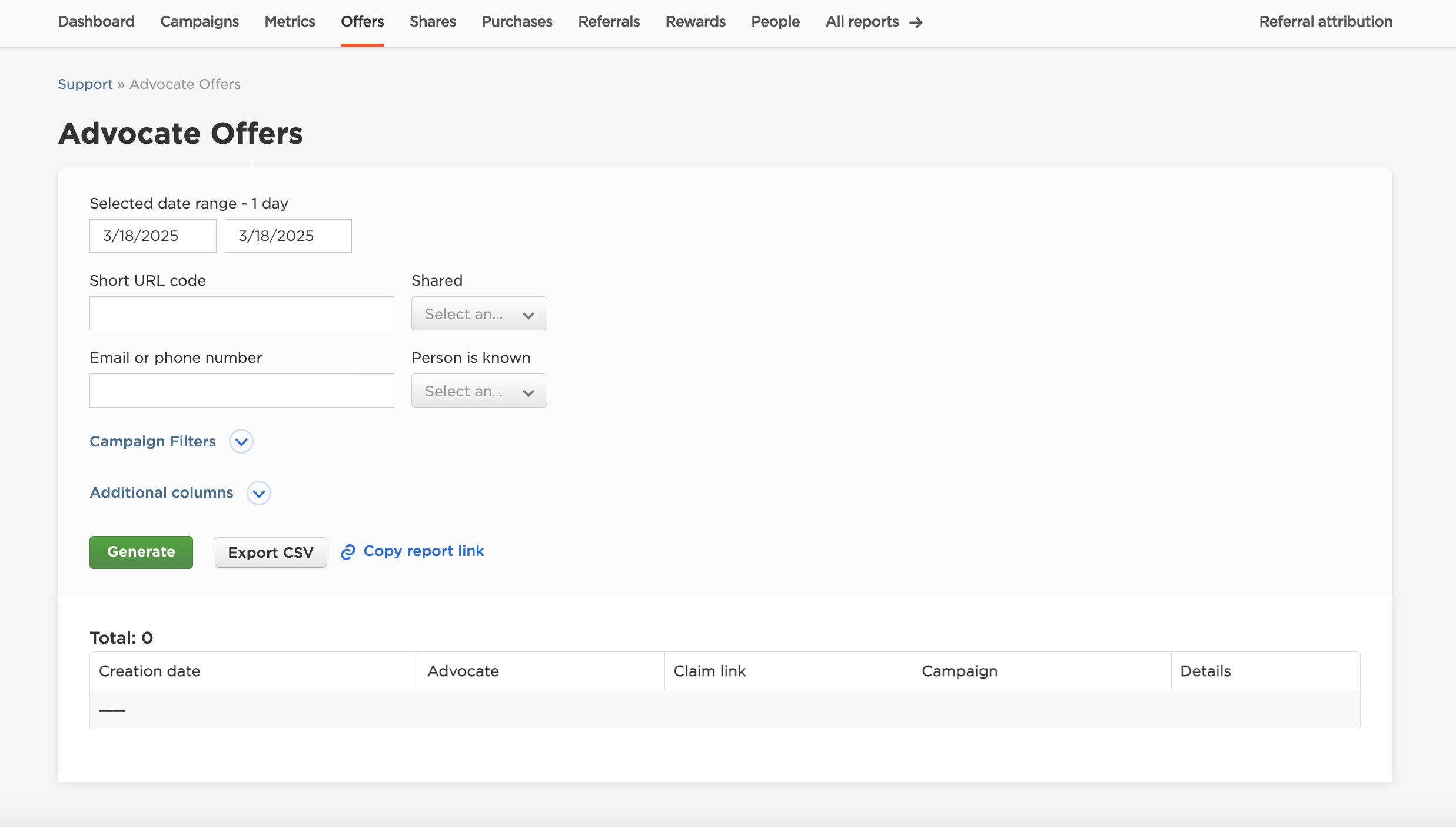 Introducing Optimized Default Reporting Periods | Talkable
